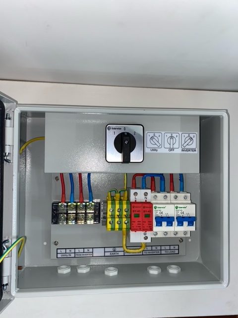 METAL AC DISTRIBUTION BOX WITH CHANGE-OVER SWITCH – SolarSpes Shop